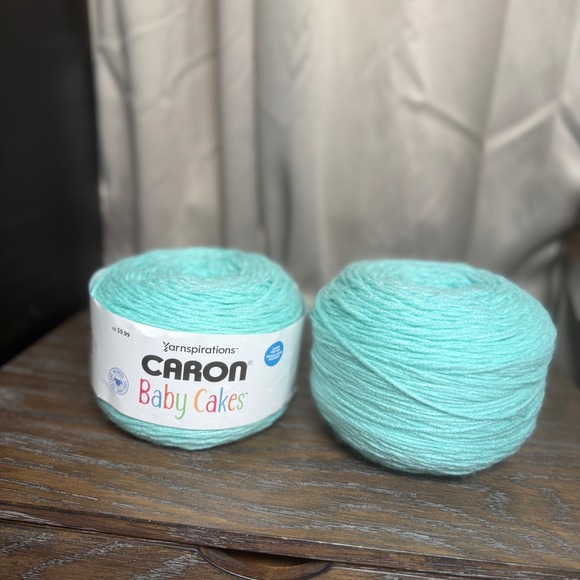 Caron | Art | 2 Caron Baby Cakes Discontinuedyarn Aqua Blue Green Soft ...